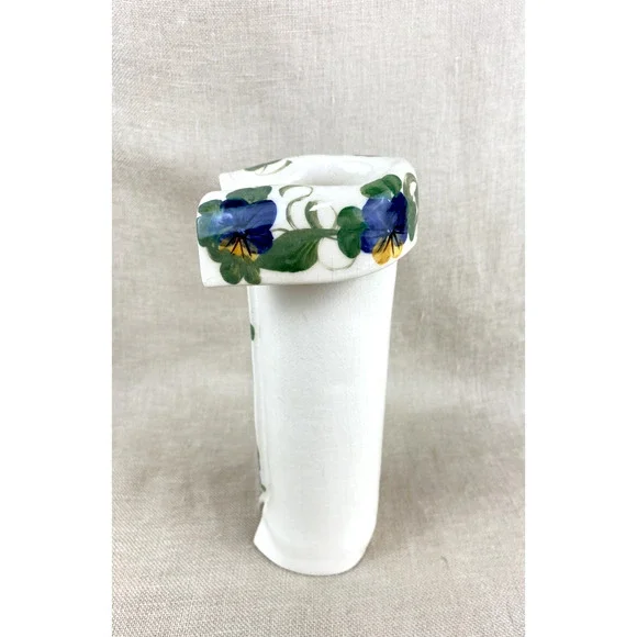 Handcrafted | Accents | Roxie Studio Pottery Hand Painted Pansies Vase ...
